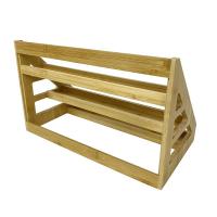 China Sustainable Bamboo Cabinet Spice Rack Organizer 48.3x21.6x24.1cm Kitchen Pantry Shelf for sale