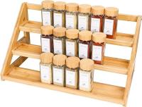 China Sustainable Bamboo Cabinet Spice Rack Organizer 48.3x21.6x24.1cm Kitchen Pantry Shelf for sale