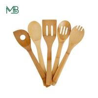 China 5pcs Organic Kitchenware Bamboo Spatula Set For Cooking OEM for sale