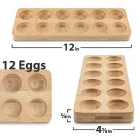 China Home Kitchen Bamboo Egg Protection Safe Storage Rack Countertop Fridge Storage Display Rack for sale