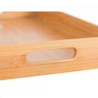 China Custom Kitchen Tableware Engraved Bamboo Serving Platter Trays For Coffee Tea Bread for sale