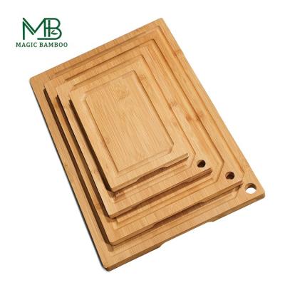 China Natural Colour Large Bamboo Cutting Board with Customized Design and Rectangle Shape for sale