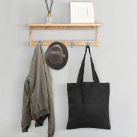 China Modern and Functional Solid Bamboo Wooden Bathroom Shelf with 4 Stainless Steel Hooks for sale
