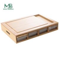 China Convenient Vegetable Preparation with MB-KC029 Bamboo Cutting Board and Square Box for sale