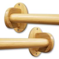 China BAMBOO Towel Rack Wall Mount for Team Customers in Bathroom Kitchen Studio Spa Shower for sale