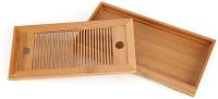 China ODM Chinese Bamboo Wooden Tea Trays With Drain Solid Natural Nanzhu for sale