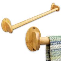 China BAMBOO Towel Rack Wall Mount for Team Customers in Bathroom Kitchen Studio Spa Shower for sale