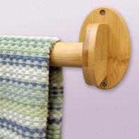 China BAMBOO Towel Rack Wall Mount for Team Customers in Bathroom Kitchen Studio Spa Shower for sale
