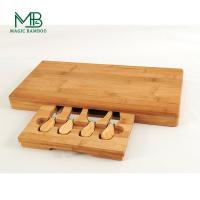 China 100% Natural Decorative Bamboo Pizza Serving Boards With Knife and Fork Eco-friendly for sale