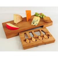 China 100% Natural Decorative Bamboo Pizza Serving Boards With Knife and Fork Eco-friendly for sale