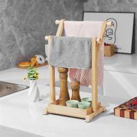 China Sustainable Bamboo Hand Towel Holder Stand for Small Bathroom and Kitchen Countertops for sale