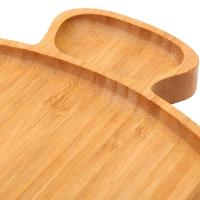 China Baby Children Mushroom Shape Bamboo Serving Trays with Dinner Plate in Modern Style for sale