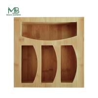 China Customized Logo Bamboo Ziplock Bag Storage Organizer with 30x30x7.6cm Measurements for sale