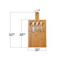 China USA Warehouse Bamboo Charcuterie Drawer Board Set with Knives and Chopping Blocks for sale