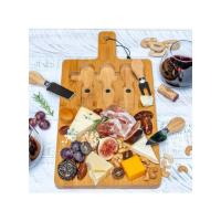 China USA Warehouse Bamboo Charcuterie Drawer Board Set with Knives and Chopping Blocks for sale