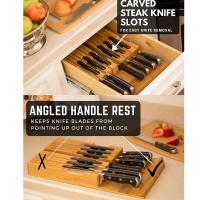 China Blocks Roll Bags Direct Kitchen Knife Magnet Holder with Rivi Trimmed Block Organizer for sale