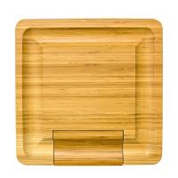 China Bamboo Cheese Board Cutting Board with Square Built-In Knife And Fork Rectangle Shape for sale