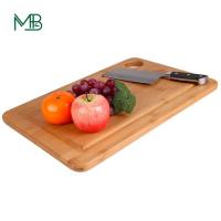 China Bamboo Kitchen Chopping Block Wood Cutting Board with Juice Groove 300x250x10mm Rectangle for sale