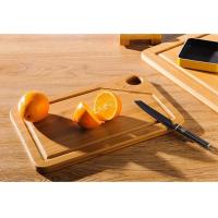 China Bamboo Kitchen Chopping Block Wood Cutting Board with Juice Groove 300x250x10mm Rectangle for sale