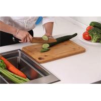 China Bamboo Kitchen Chopping Block Wood Cutting Board with Juice Groove 300x250x10mm Rectangle for sale