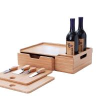 China Minimalist Design Style Natural Bamboo Serving Tray for Rustic Outdoor Wine and Food for sale