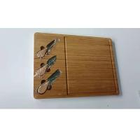 China Bamboo Wood Cheese Board and 3-Knife Set Ideal for Creating a Stunning Cheese Display for sale
