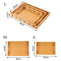 China 3L Sustainable Bamboo Serving Tray For Dessert Food ISO9001 certificated for sale