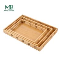 China 3L Sustainable Bamboo Serving Tray For Dessert Food ISO9001 certificated for sale