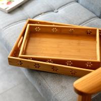China 3L Sustainable Bamboo Serving Tray For Dessert Food ISO9001 certificated for sale