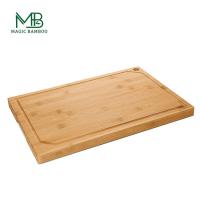 China Sustainable Bamboo Chinese Cutting Board With Classification Mark For Raw And Cooked for sale
