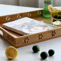 China 3L Sustainable Bamboo Serving Tray For Dessert Food ISO9001 certificated for sale