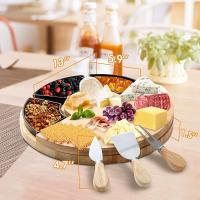 China OEM Kitchen Cutting Board Bamboo Cheese Serving Tray Acacia Wood for sale