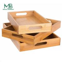 China Nesting Natural Bamboo Food Tray Decorative Rectangle Odm for sale
