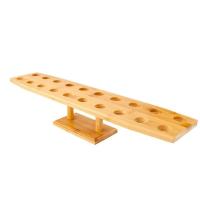 China Multilevel Bamboo Food Ice Cream Cone Stand Storage Rack Portable for sale