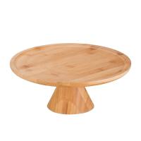 China OEM/ODM Highly Bamboo Round Decorative Tray for Wedding Party Modern Style Snack Cake for sale