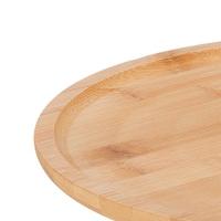 China OEM/ODM Highly Bamboo Round Decorative Tray for Wedding Party Modern Style Snack Cake for sale