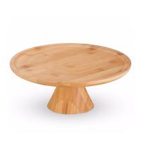 China OEM/ODM Highly Bamboo Round Decorative Tray for Wedding Party Modern Style Snack Cake for sale