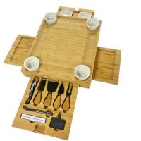 China Natural Bamboo Kitchen Cutting Board With Multifunctional Knives And Drawer for sale