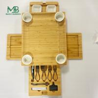 China Natural Bamboo Kitchen Cutting Board With Multifunctional Knives And Drawer for sale