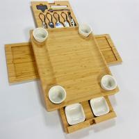 China Natural Bamboo Kitchen Cutting Board With Multifunctional Knives And Drawer for sale