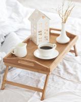 China Handmade Wooden Bamboo Folding Picnic Table Tray Biodegradable for sale