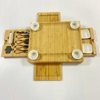 China Natural Bamboo Kitchen Cutting Board With Multifunctional Knives And Drawer for sale