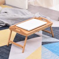 China Handmade Wooden Bamboo Folding Picnic Table Tray Biodegradable for sale