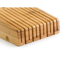 China Natural Bamboo 15-Slot In Drawer Knife Block Organizer with Eco-Friendly Construction for sale