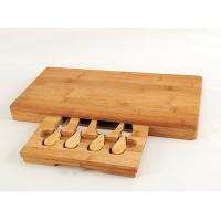 China Custom Sustainable Kitchen Cutting Board Natural Bamboo Charcuterie Cheese Board Set for sale