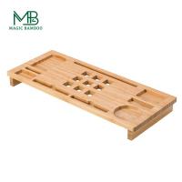 China Custom Logo Natural Bamboo Computer Stand in 60x25x6cm for Modern Luxury Design for sale