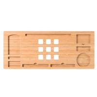 China Custom Logo Natural Bamboo Computer Stand in 60x25x6cm for Modern Luxury Design for sale