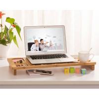 China Custom Logo Natural Bamboo Computer Stand in 60x25x6cm for Modern Luxury Design for sale