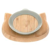 China 1L Capacity Natural Organic Bear Shaped Bamboo Baby Plate With Suction Sustainable for sale
