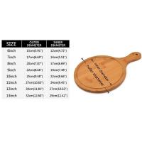 China Custom Round Bamboo Pizza Board With Handle CE / EU Certified Customized for Kitchen for sale